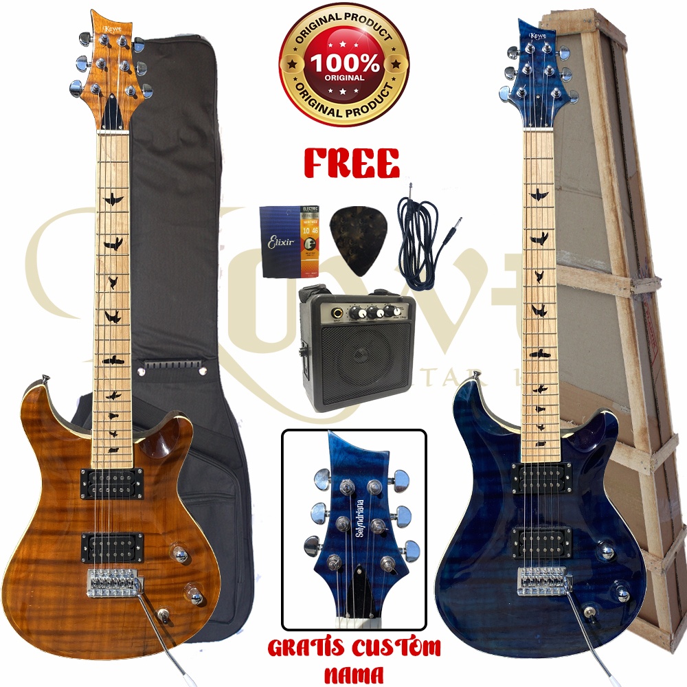 Jual Gitar Listrik Custom Model PRS Bergaransi Free Packing Kayu ...
