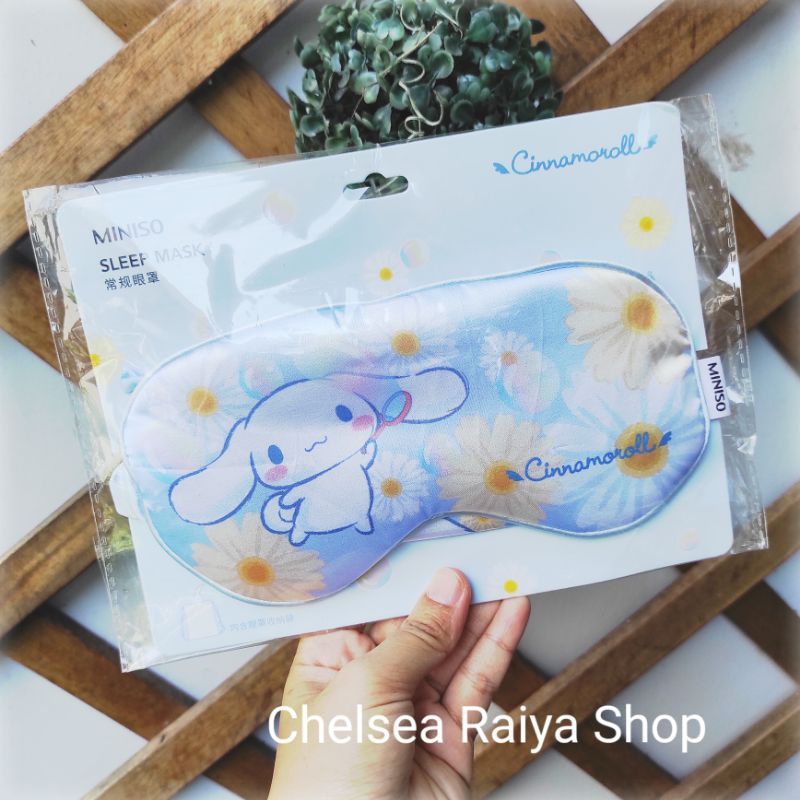 Jual Miniso Sanrio Sleep Mask + Mini Pouch 9x19cm Cinamorol Cinamoroll ...