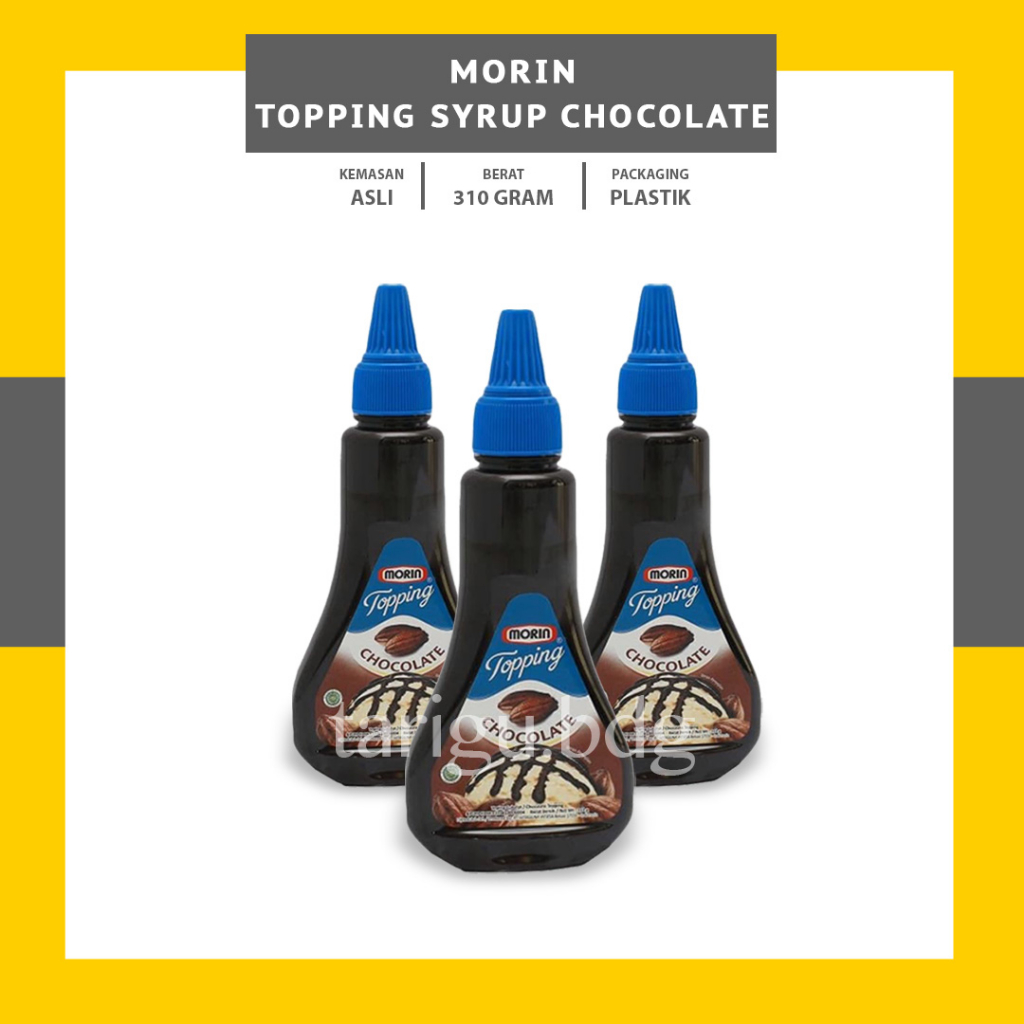Jual CHOCOLATE SAUS SIRUP TOPPING MORIN 310GR COKELAT - SAUCE SYRUP ...