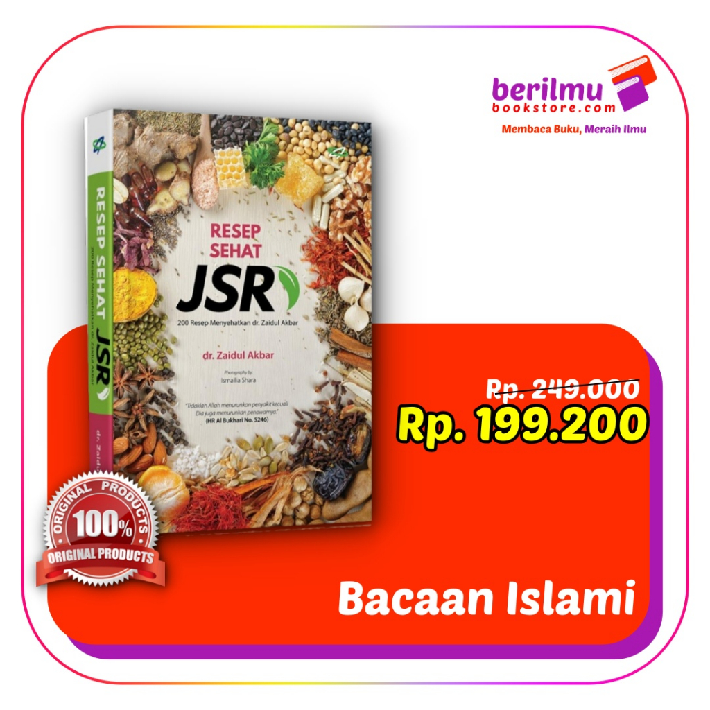 Jual Buku Resep Sehat JSR | Buku Bacaan Islami | Hard Cover | 100% Buku ...