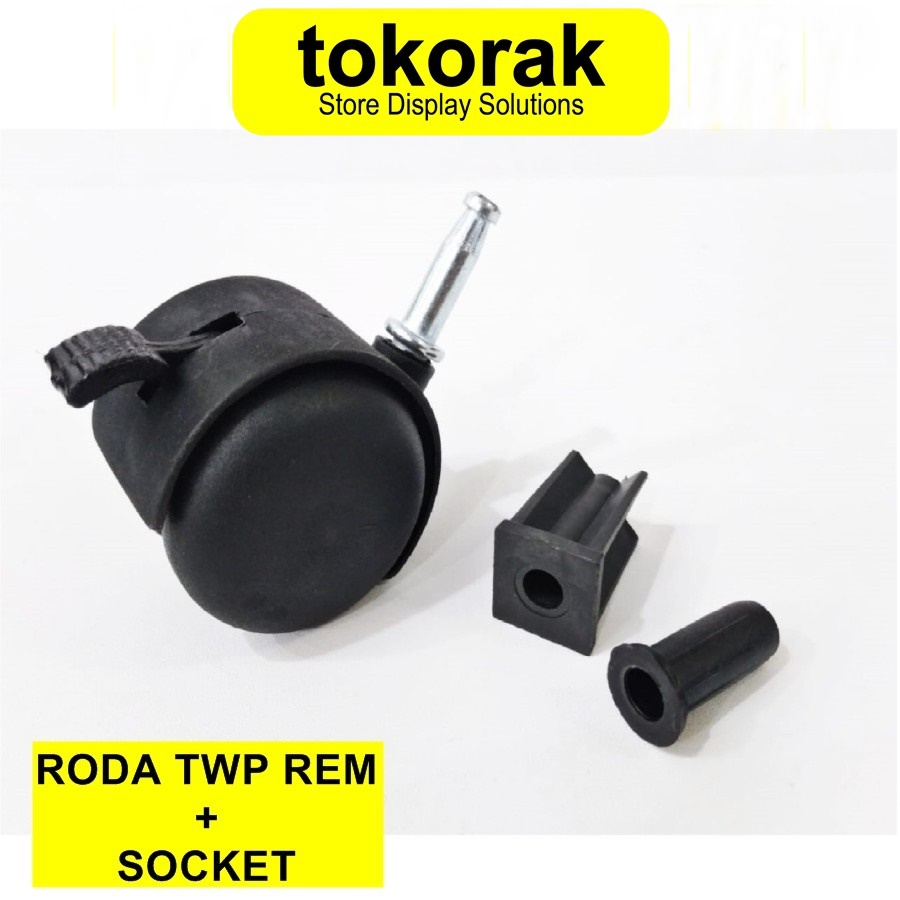 Jual RODA KURSI KANTOR TANCAP CASTOR TWP 50 REM + SOCKET LEMARI MEJA ...