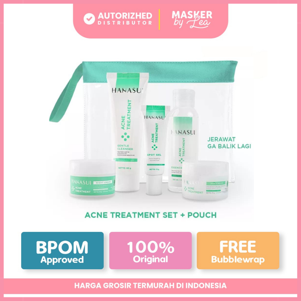 Jual 𝐑𝐀𝐃𝐘𝐒𝐀 𝐓𝐆𝐑 - Hanasui Acne Treatment Series Set Pouch isi 5PCS ...