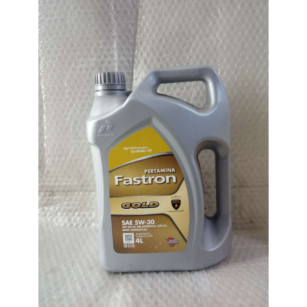 Jual Oli Pertamina Fastron Gold SAE 5W - 30 4 Liter Asli Pertamina ...