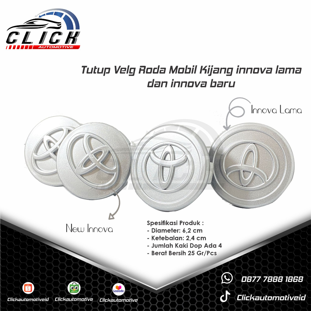 Jual Tutup Velg Roda Mobil Kijang Innova Lama dan new innova Dop Velg ...