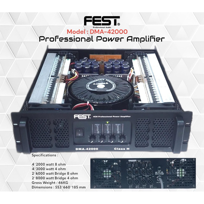 Jual FEST DMA42000 Power Amplifier 4 Channel DMA 42000 DMA-4200 ...