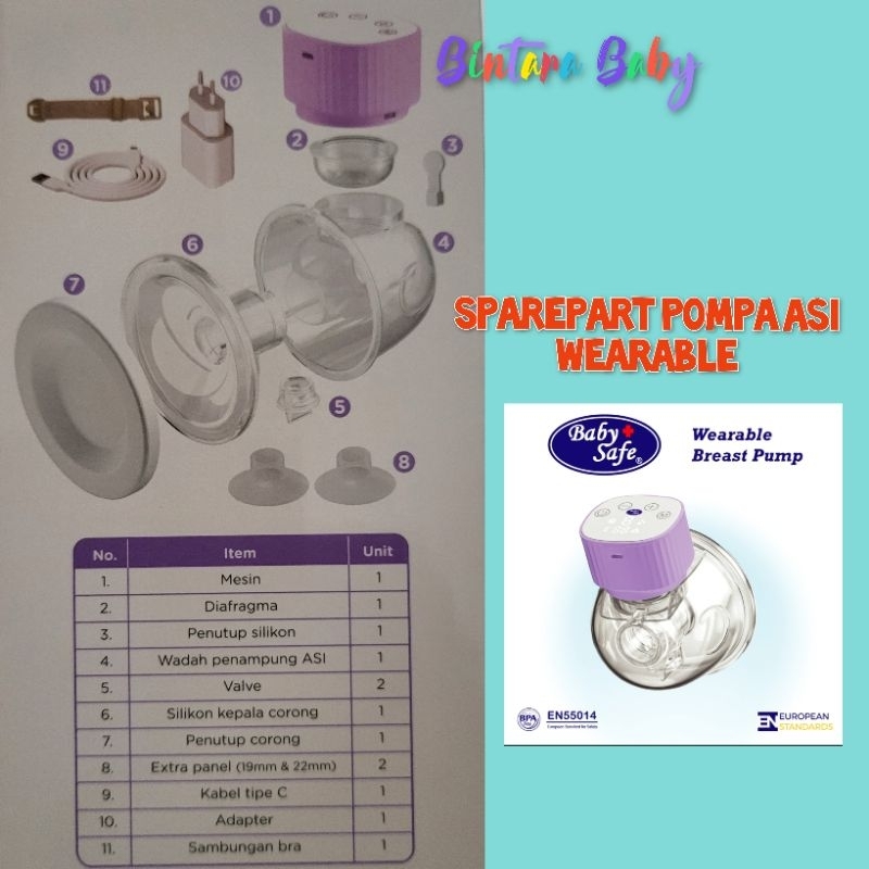 Jual ORIGINAL Sparepart Pompa Asi Baby Safe Wearable / Valve Baby Safe ...