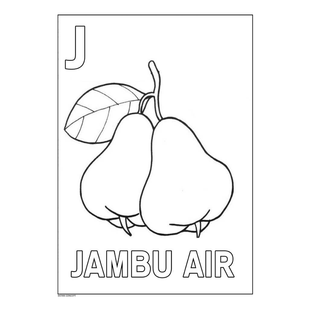 Jual Kertas Mewarnai A3 Best Produk Seller - Mewarnai Sketsa Buah ...