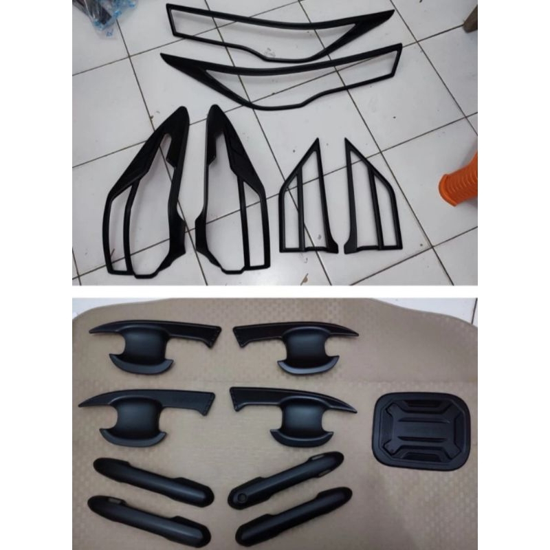Jual paket garnis depan belakang +outer handle+tank cover innova zenix 2023 hitam doff | Shopee ...