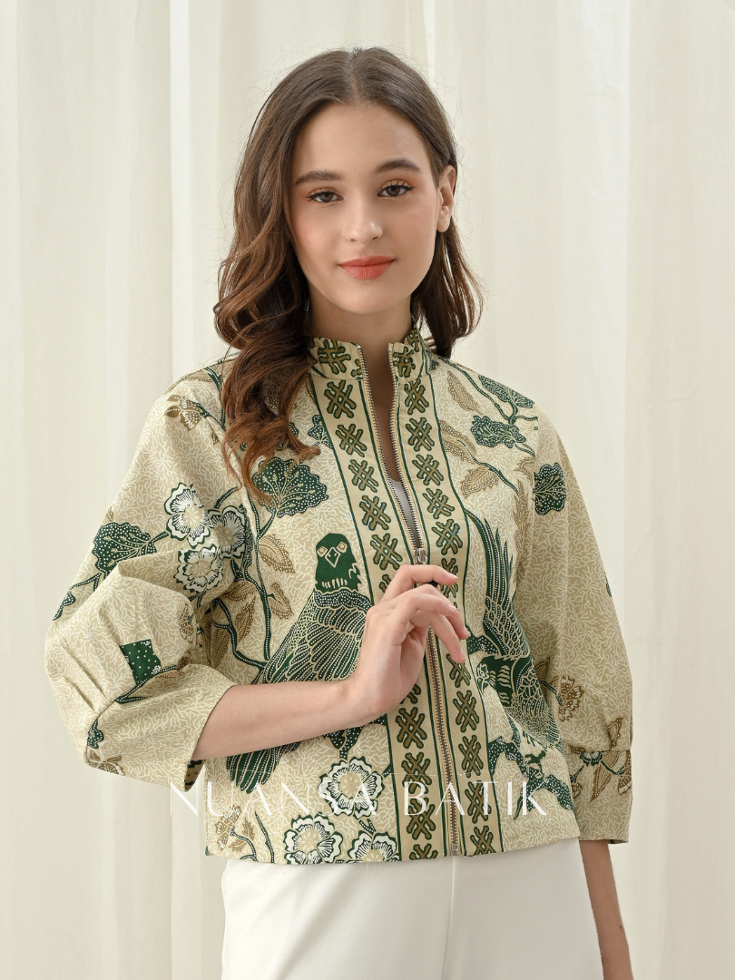 Jual Nuansa Batik Jaket Batik Lengan 7/8 Bahan Katun Stretch | Shopee Indonesia