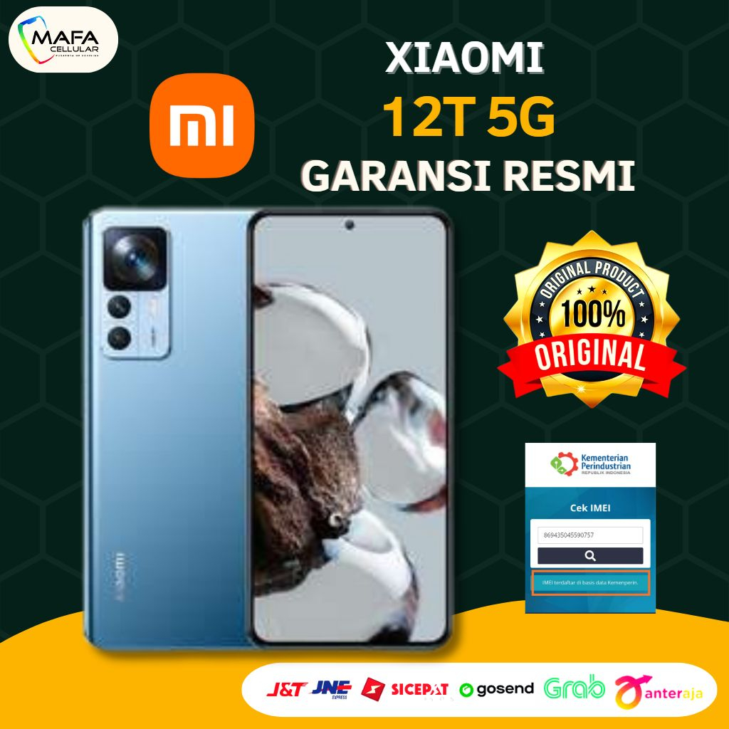 Jual Handphone XIAOMI 12T 5G [8/256GB] Hp Android Smartphone Garansi ...