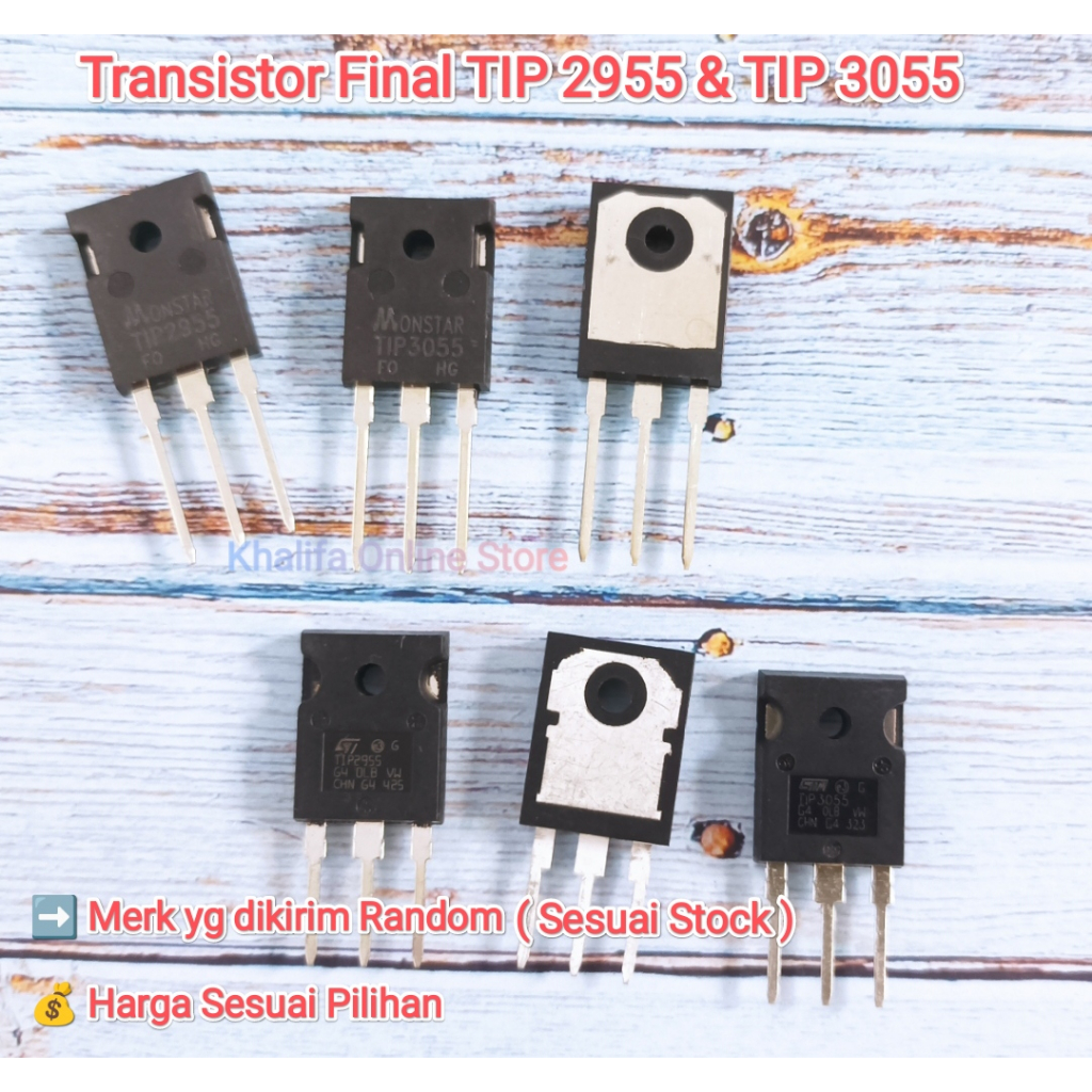 Jual Transistor TR IC Final Power TIP 2955 TIP2955 TIP 3055 TIP3055 ...