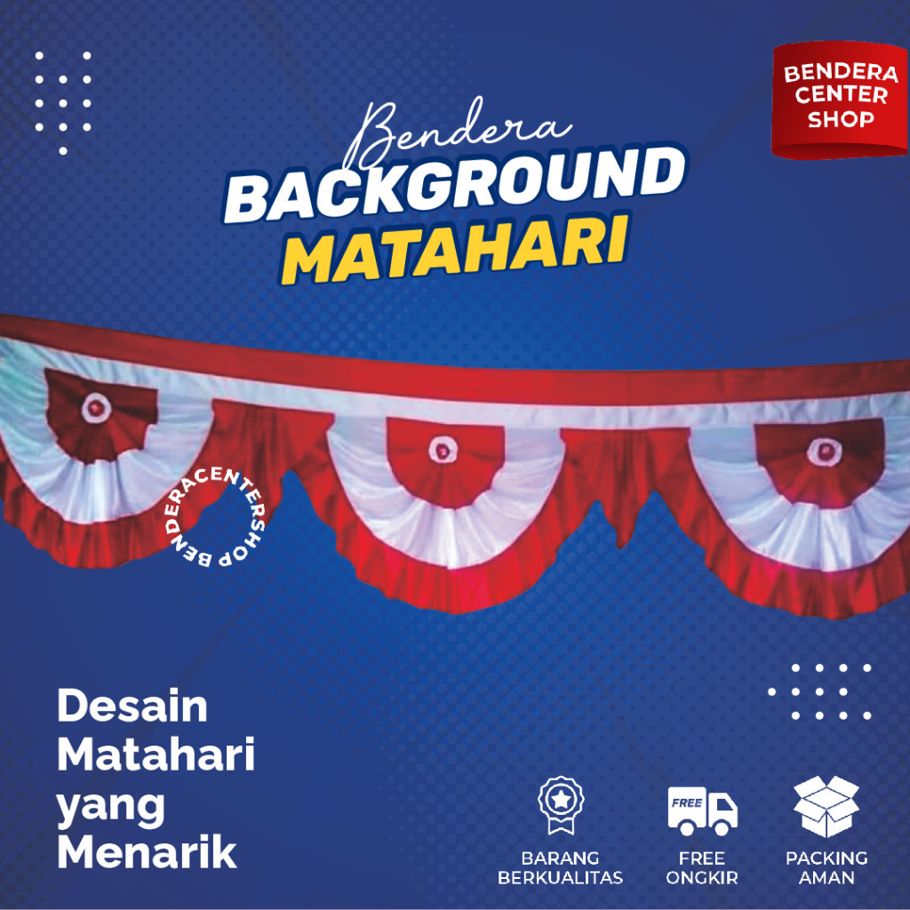 Jual Bendera Kain Merah Putih Panjang Hiasan Panggung Karnaval ...