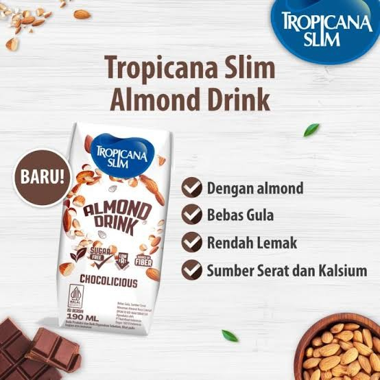 Jual MEDANKOTA - TROPICANA SLIM ALMOND DRINK CHOCOLICIOUS 190ML(KEMASAN SATUAN) | Shopee Indonesia