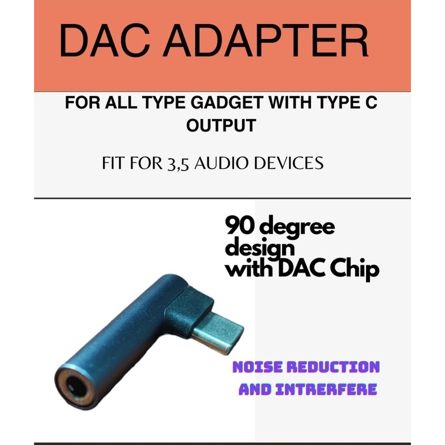 Jual RC Audio Adapter DAC Chip 90 Degree USB Type C to 3,5mm | Shopee ...