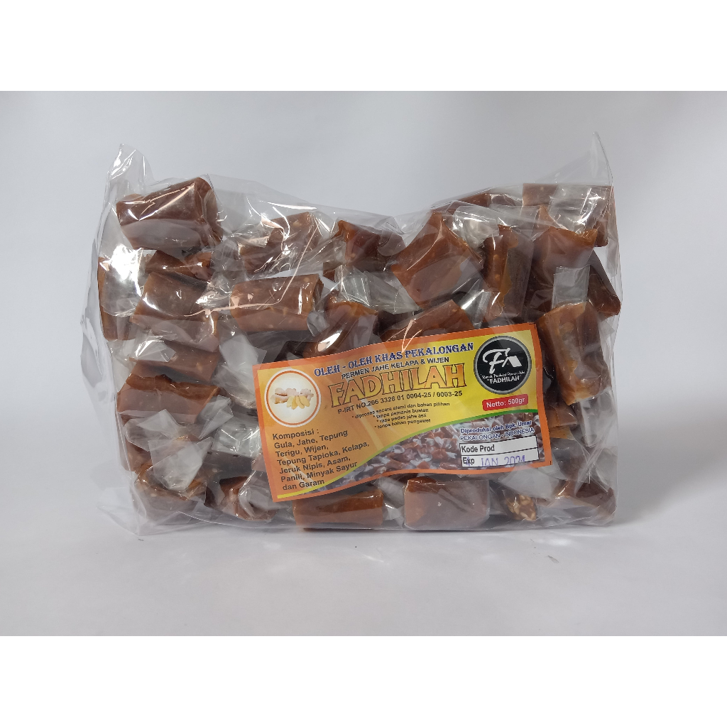 Jual permen jahe FADHILAH asli jahe, pedas manis gurih | 500gr | Shopee ...