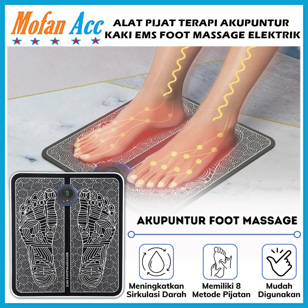 Jual Alat Pijat Elektrik Terapi Akupuntur Kaki EMS Rechargeable ...