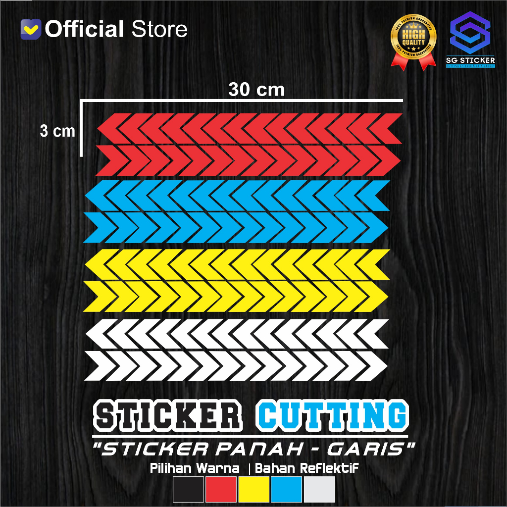 Jual STICKER STIKER CUTTING GARIS PANAH POLISI STICKER BOX GIVI SHAD ...