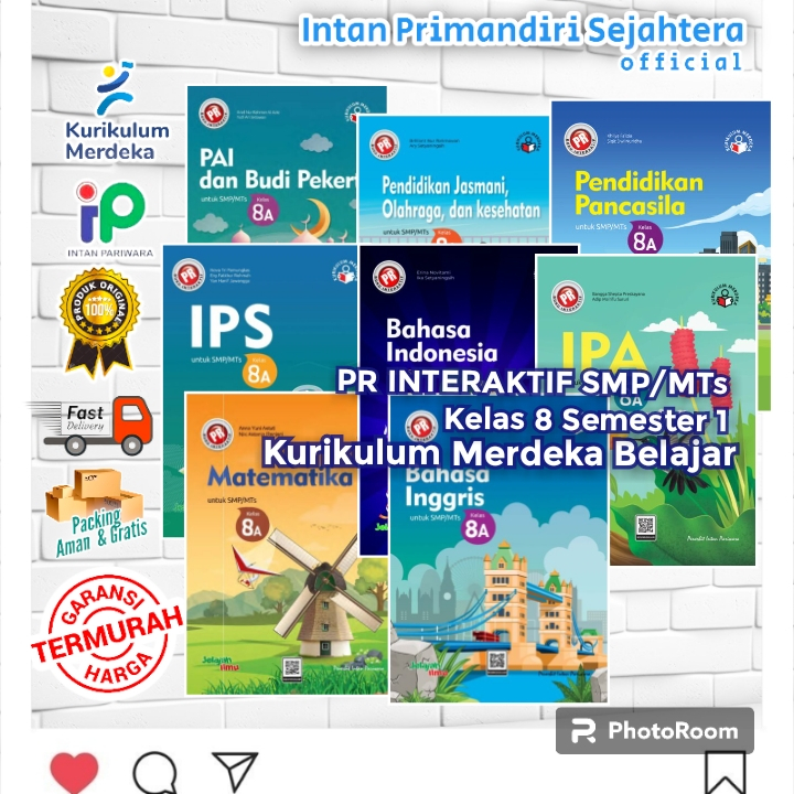 Jual PROMO !!! BUKU PR INTERAKTIF ( Kurikulum Merdeka ) SMP/MTs : KELAS 8 SEMESTER 1, 2 TERBARU ...