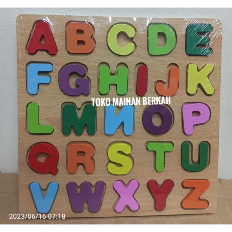 Jual Puzzle Kayu Edukasi | MAINAN PUZZLE KAYU ABJAD ATAU ANGKA| PUZZLE ...