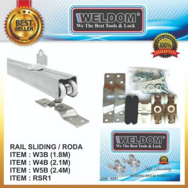 Jual Rel/Track Pintu Sliding Galvanis D6/J6/W6 Panjang 3 Meter Komplit Set | Shopee Indonesia