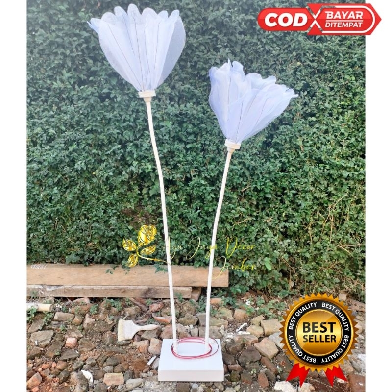 Jual standing model bunga Kamboja lampu dekorasi pelaminan/lampu taman ...