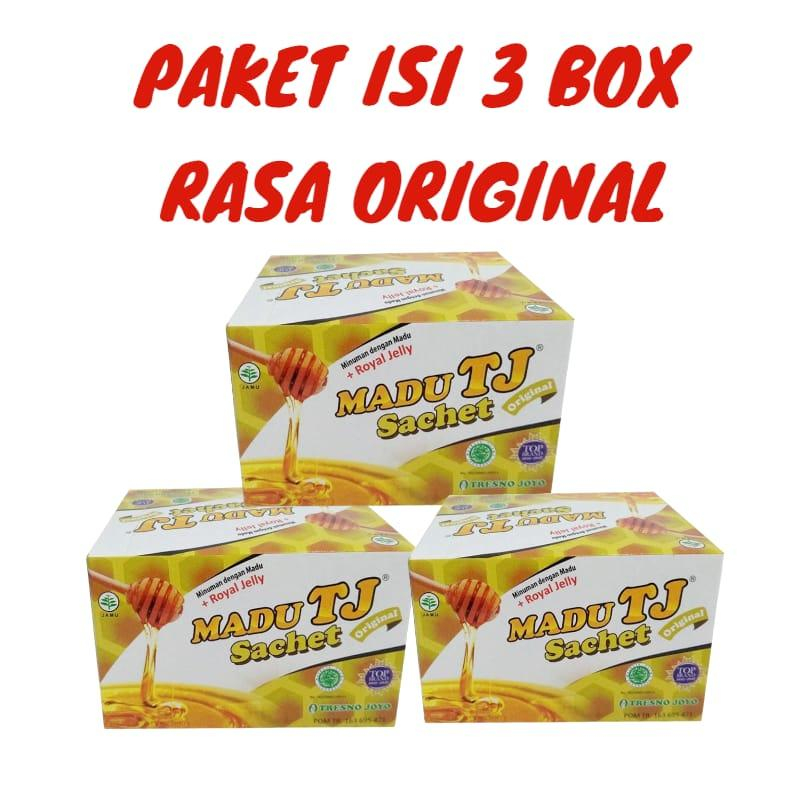 Jual 3 BOX Madu TJ Sachet 1 Box isi 12 Sachet // rasa ORIGINAL / MADU ...