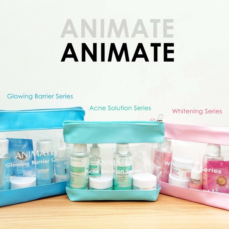 Jual PAKET ANIMATE Whitening Series 5in1 / Glowing Barrier Series 5in1 ...