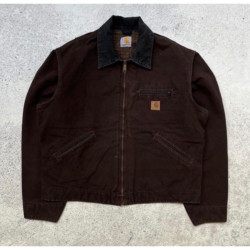 Jual Carhartt Detroit Jacket Dark Brown | Shopee Indonesia