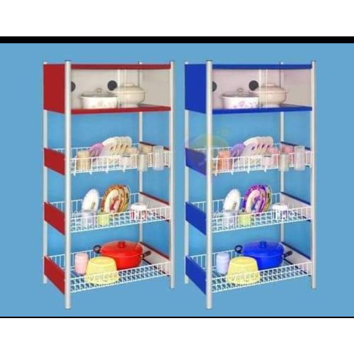 Jual Rak piring master kaca/rak piring tingkat ada tempat lauk | Shopee ...