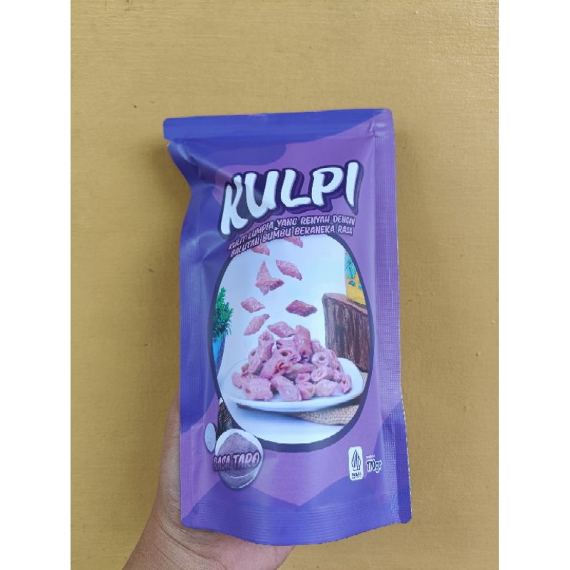 Jual keripik kulit lumpia lumer, cruncy, cemilan kekinian rasa Taro ...