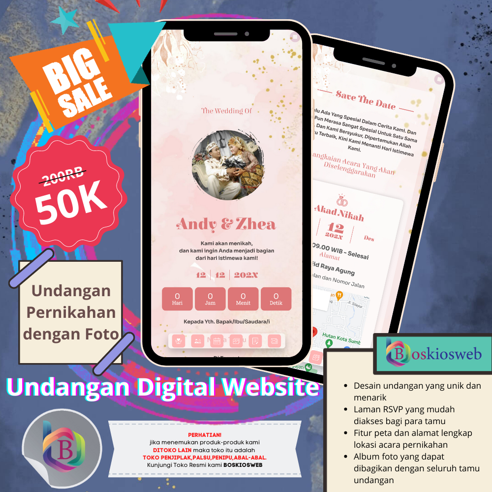 Jual undangan digital website dengan foto | wedding invitation digital ...