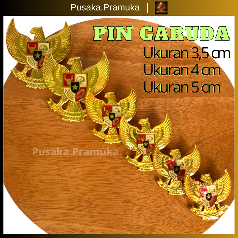 Jual Pin Bros Garuda Untuk Paskibra, PNS, Pramuka Bahan kuningan Resin ...