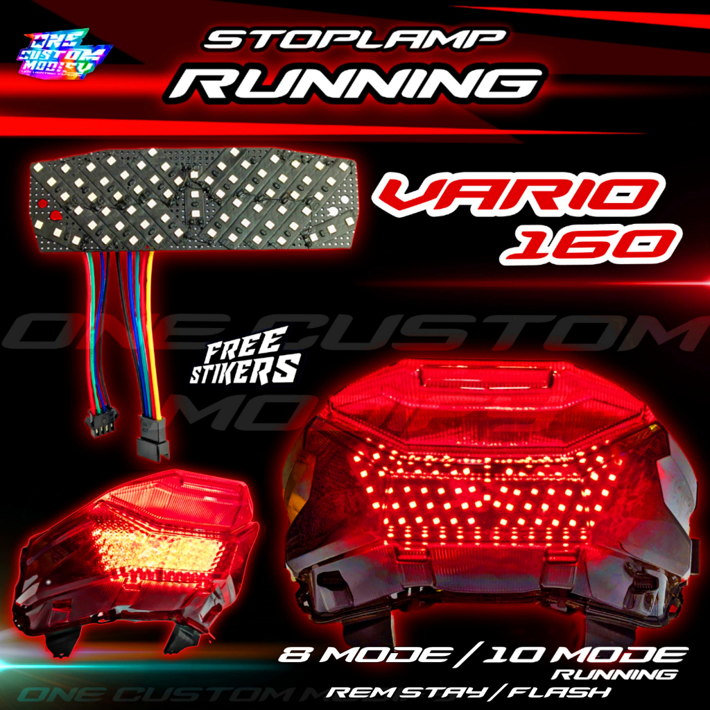 Jual LAMPU LED REM RUNNING VARIO 160 MODE AUTO MANUAL STOPLAMP CUSTOM ...