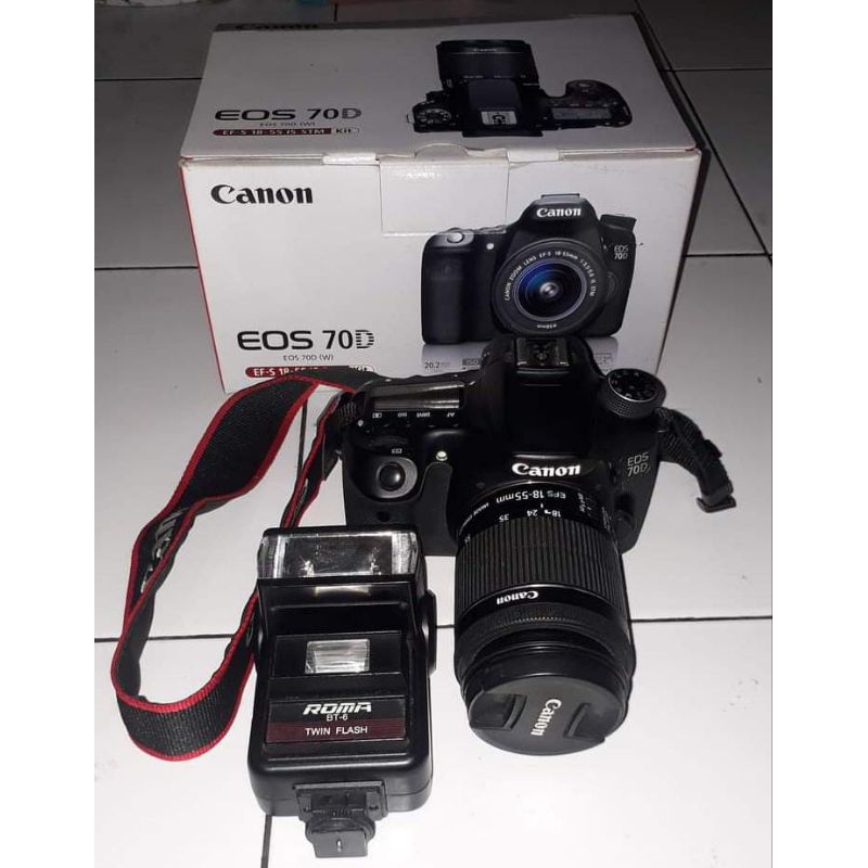 Jual Canon 70D plus Flash Mulus seperti baru | Shopee Indonesia