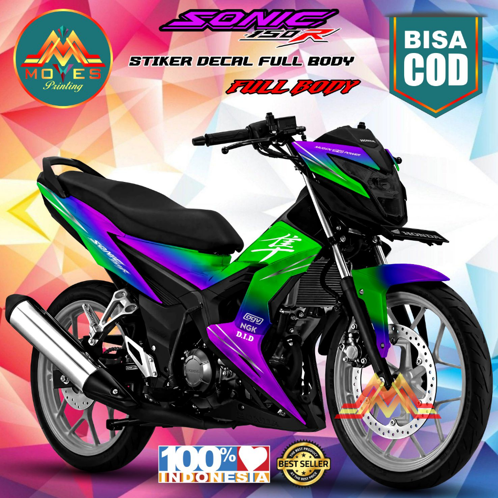 Jual decal sonic 150r stiker motor sonic 150r full body stiker motor ...