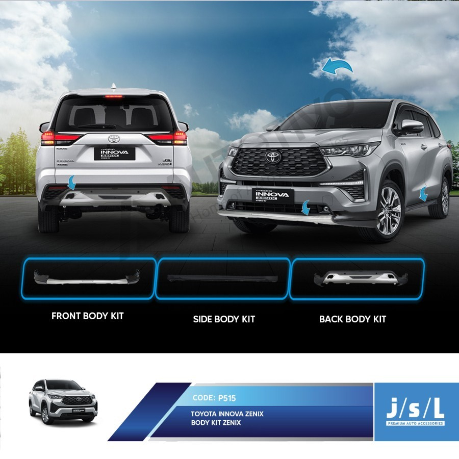 Jual Paket Full Body Kit Innova Zenix Q Modellista Ori Color by Request ...