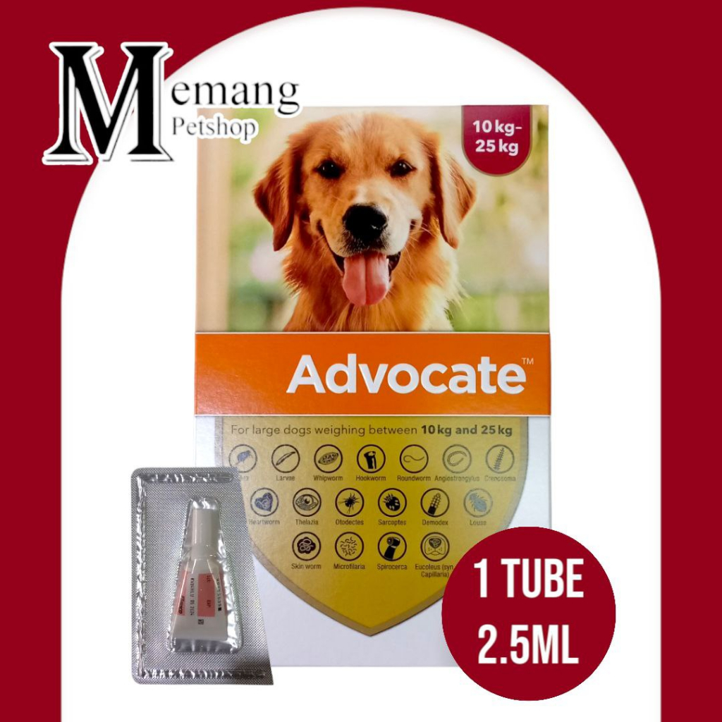Jual Advocate Dog L 1 Tube - Obat Kutu - Cacing Anjing 10 - 25Kg ...