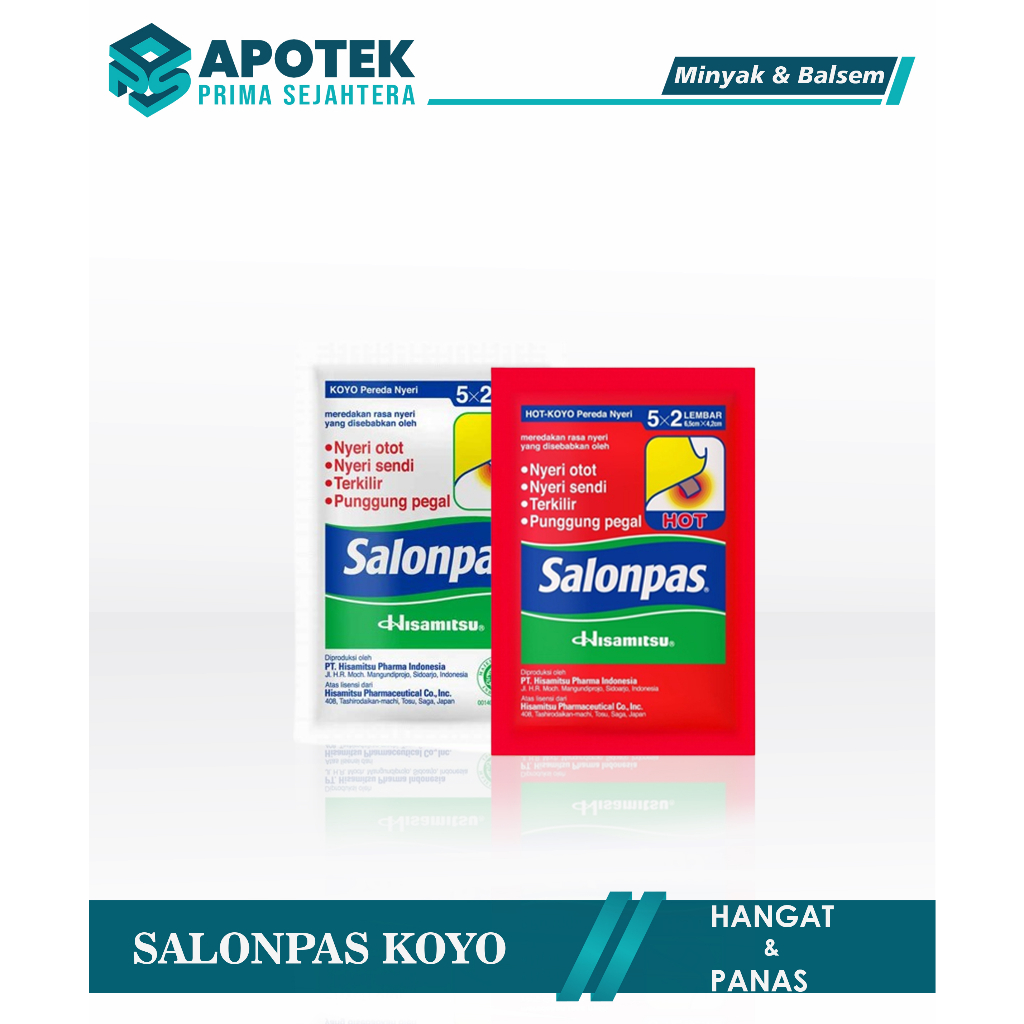 Jual SALONPAS KOYO SACHET / PEREDA NYERI OTOT / SAKIT KEPALA / PEGAL ...