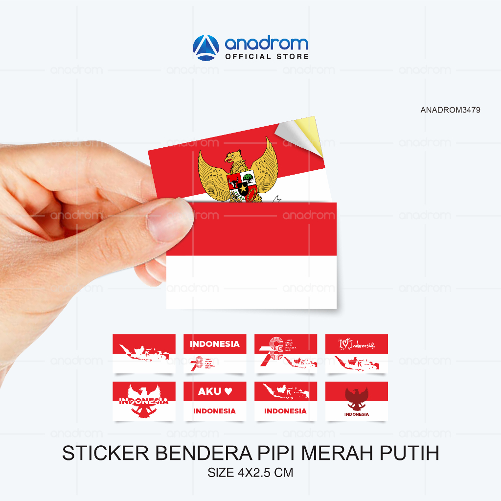 Jual Sticker Pipi Bendera Indonesia | Sticker pipi Merah Putih ...