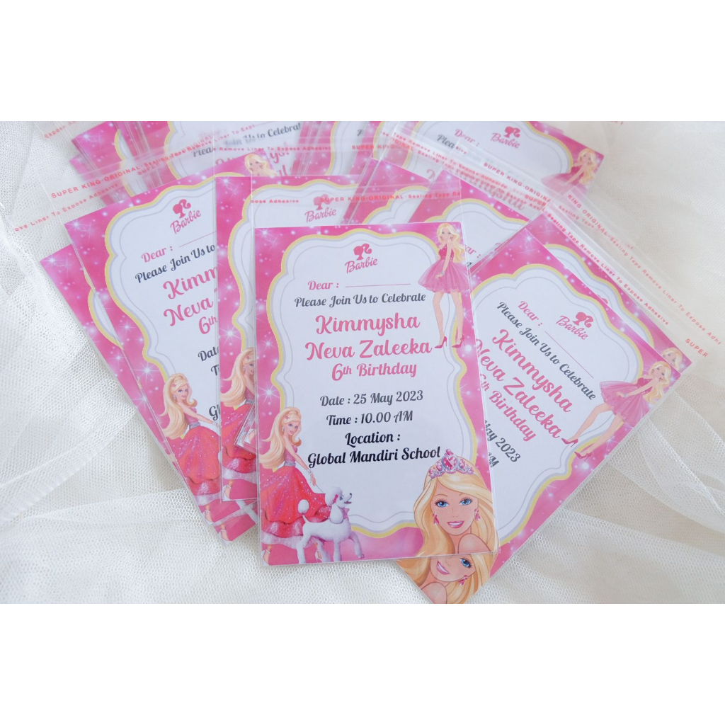 Jual Barbie Princess Kartu Undangan Ulang Tahun / Birthday Party ...