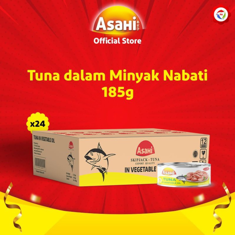 Jual AsaHi Tuna Chunk in Oil 185 gr - 1 Dus | Shopee Indonesia