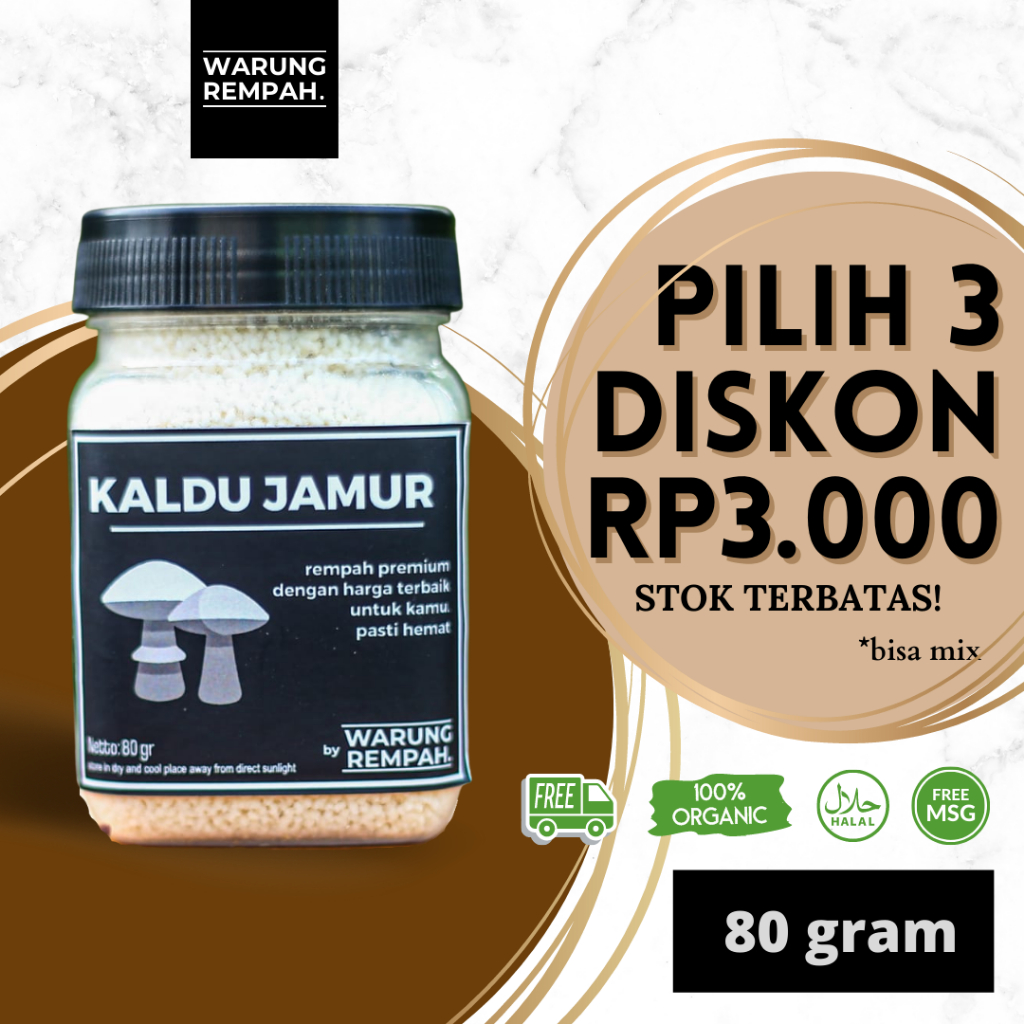 Jual Kaldu Rasa Jamur For Vegan Food Halal non MSG | Shopee Indonesia