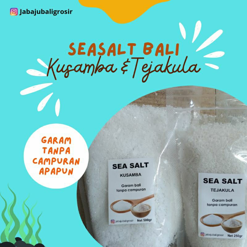 Jual 1KG Garam Laut Bali KUSAMBA dan TEJAKULA/ SeaSalt Natural Bali ...