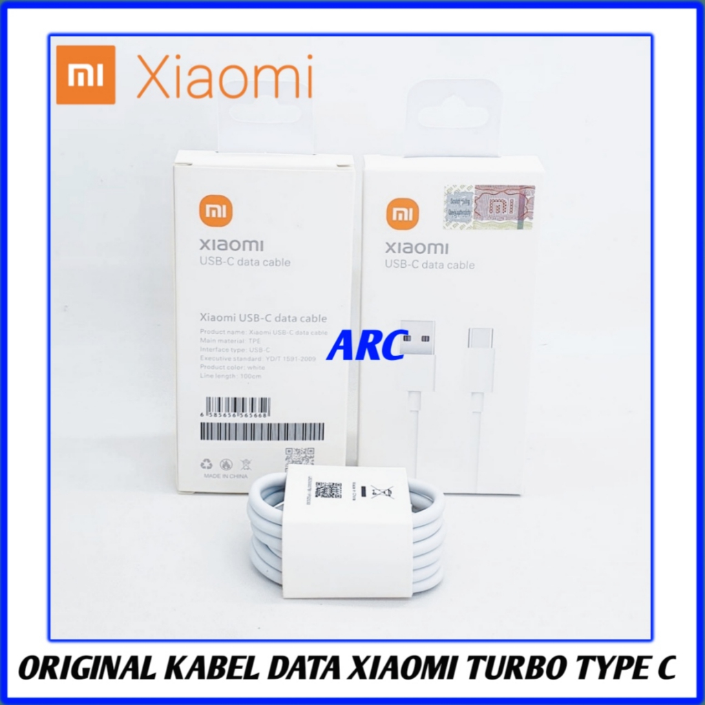 Jual Kabel Data Xiaomi Turbo Charge Type C Poco F3 X3 X3 pro | Shopee Indonesia