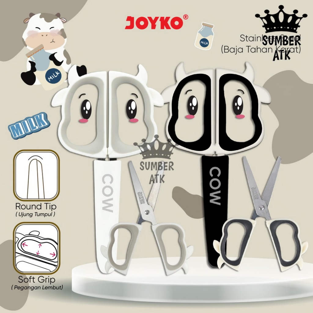 Jual Gunting Scissors Joyko SC-28 Cow | Shopee Indonesia