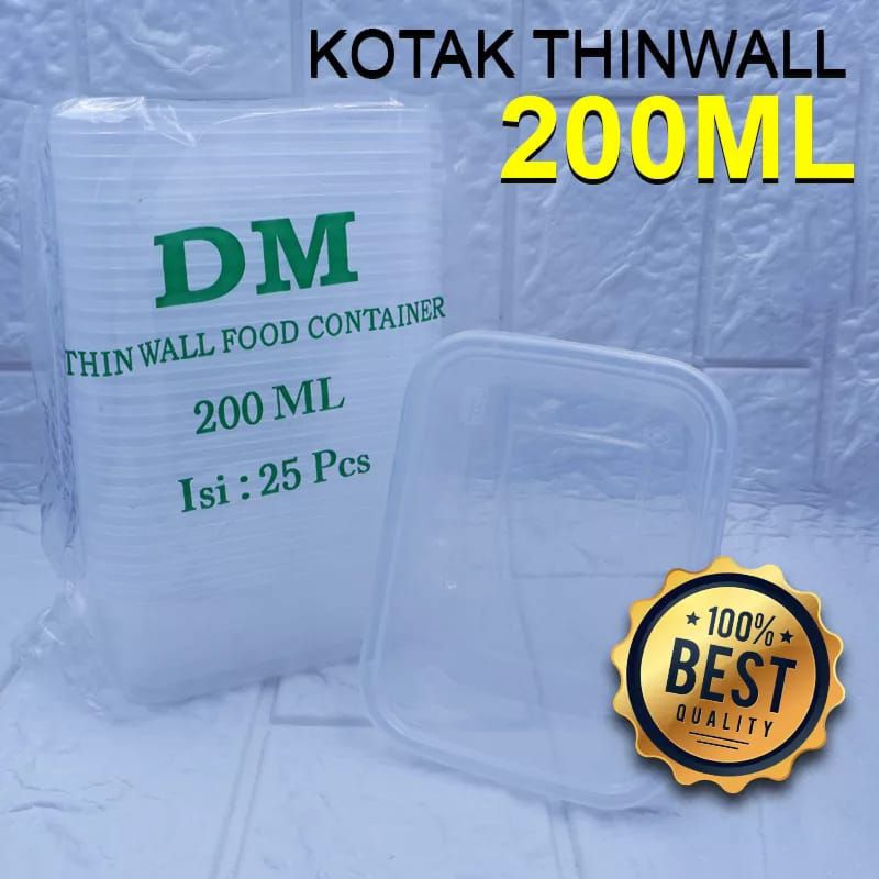 Jual Kotak Makan Plastik Food Container Plastic Thinwall Dm Volume