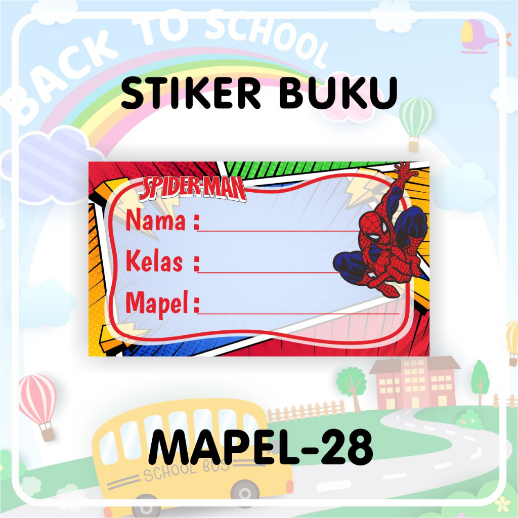 Jual Sticker Label Buku - Stiker mapel - stiker buku sekolah - stiker ...