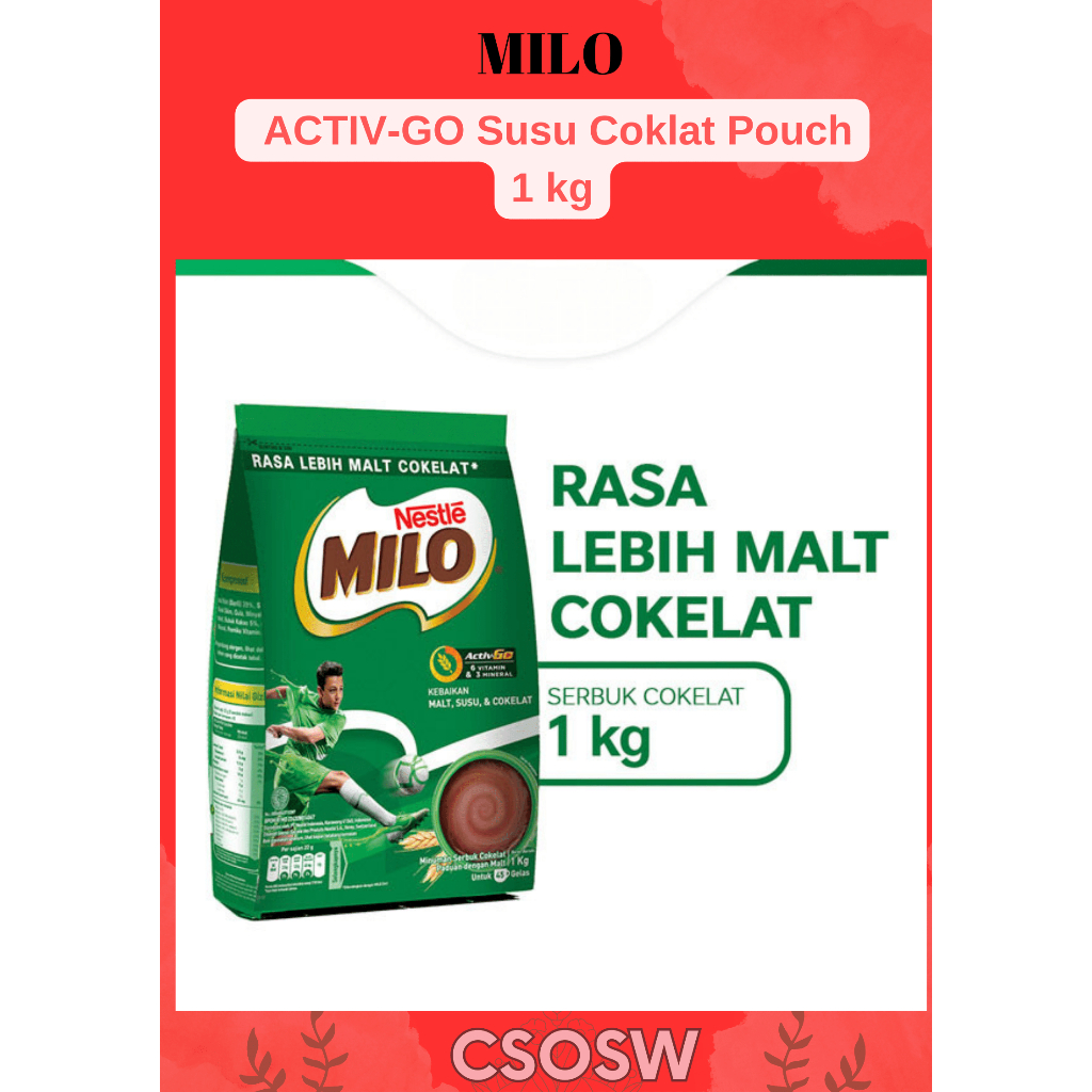 Jual MILO ACTIV-GO Susu Coklat Pouch 1 kg | Shopee Indonesia