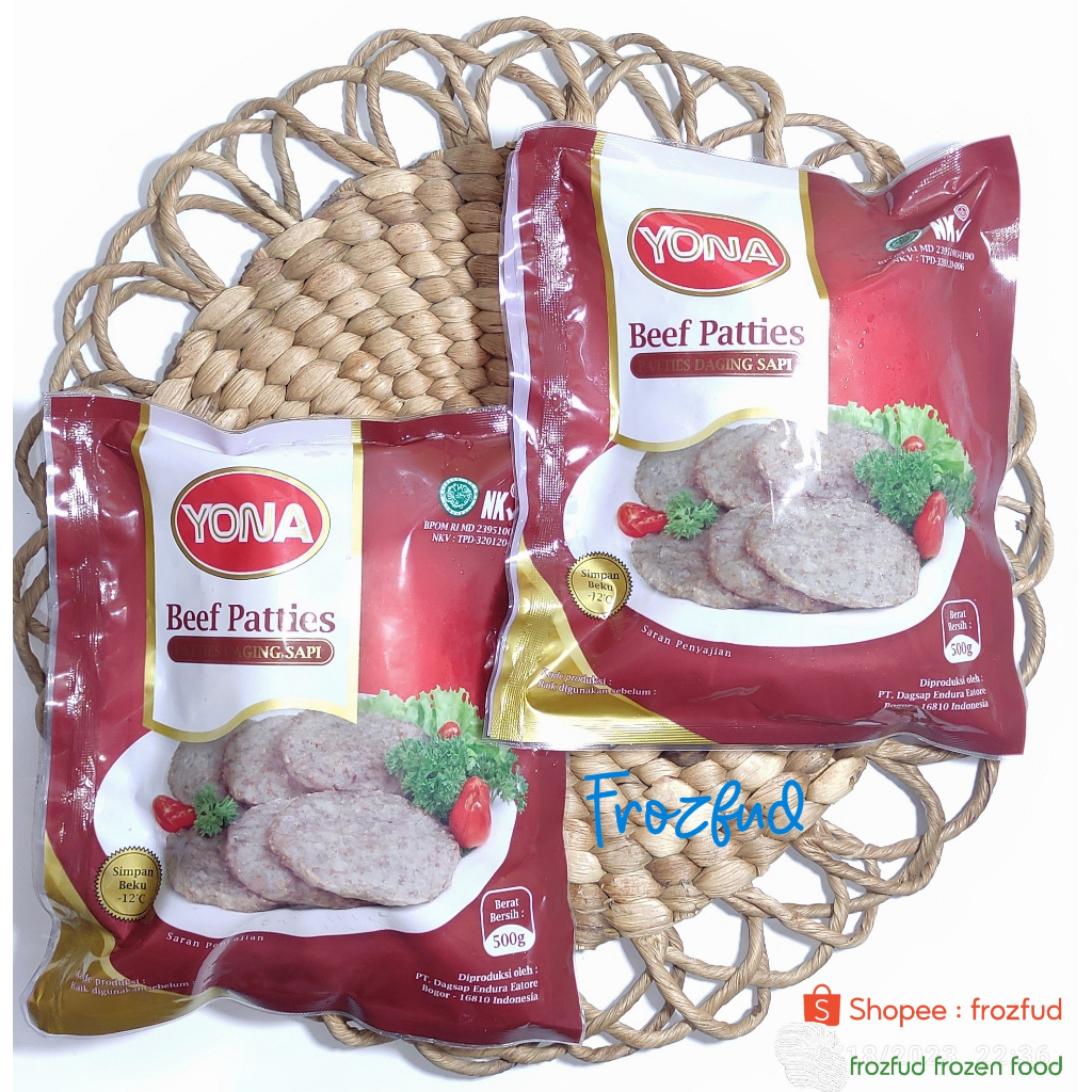 Jual Yona Beef Patties 500gr | Shopee Indonesia