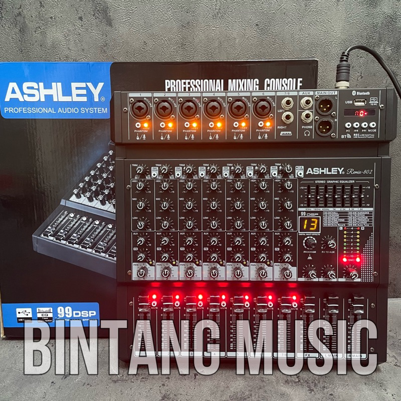 Jual mixer audio 8 channel ashley remix 802 original mixer ashley remix802 garansi 1 tahun ...